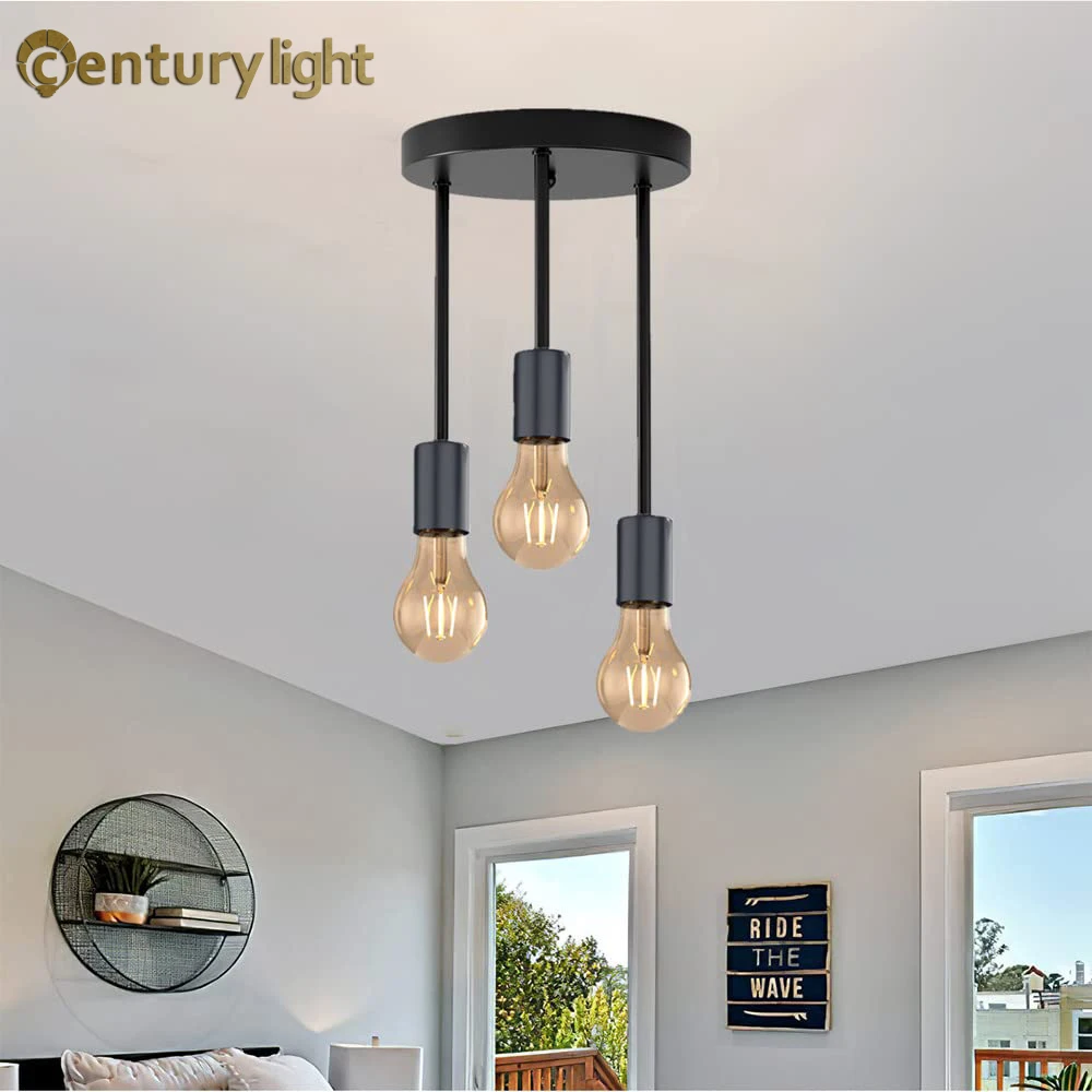 Vintage Flush Mount Ceiling Light | Vintage Ceiling Light Fixtures ...