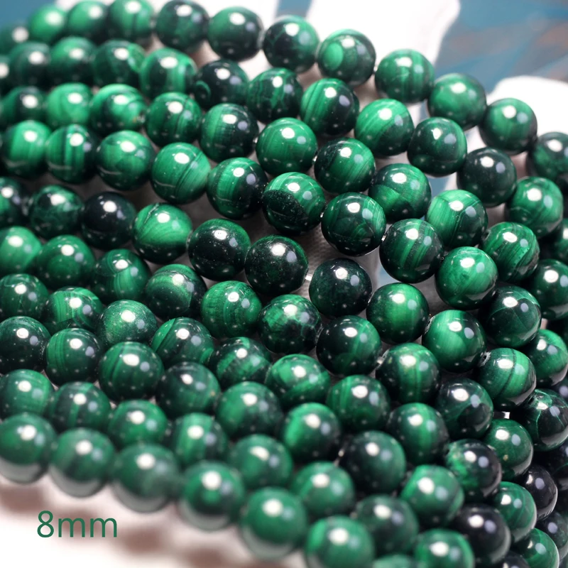 Meihan (1 strand) natural Cost-effective malachite 10mm smooth round ...