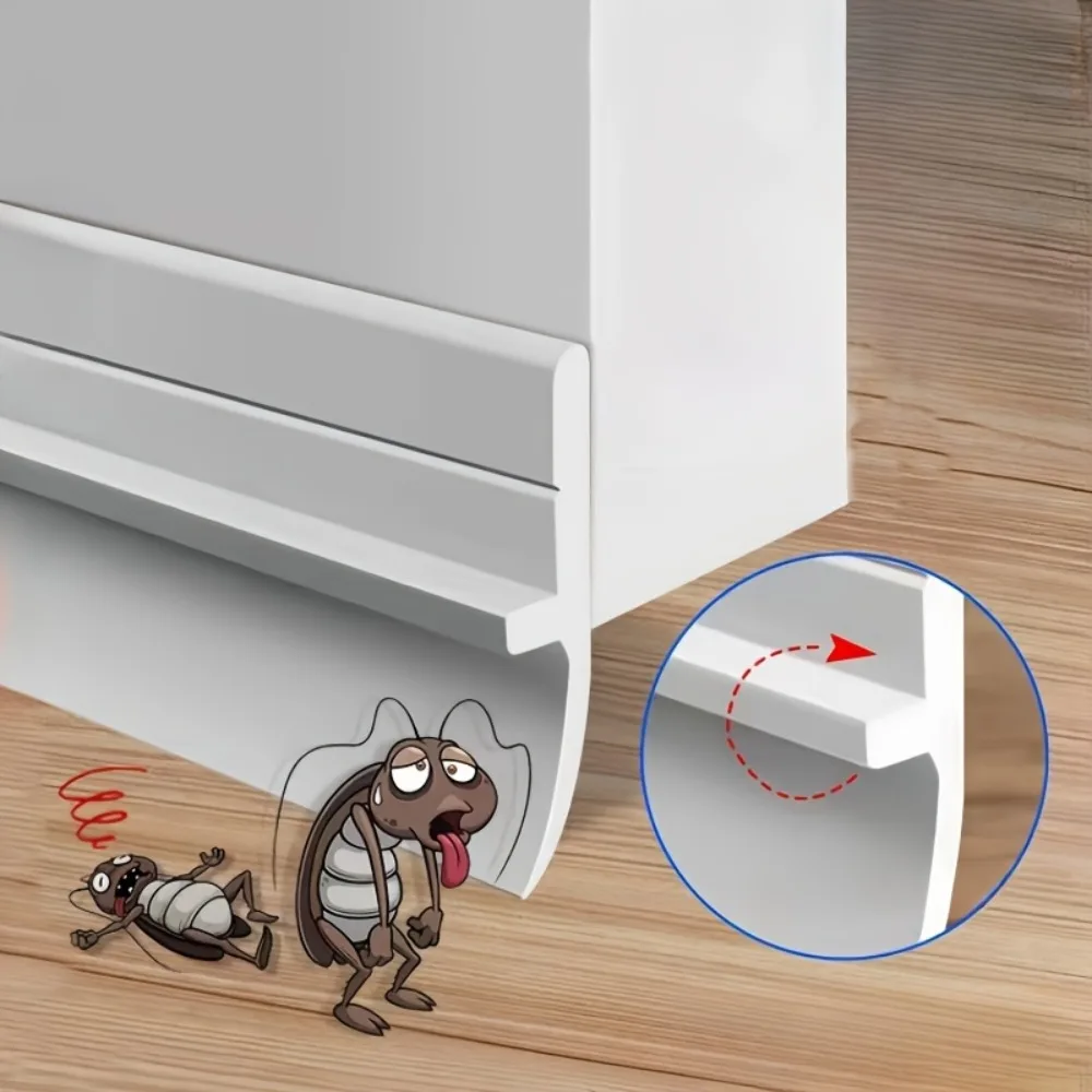 PVC Door Bottom Seal Strip Self-Adhesive Soundproof Under Door Guard ...