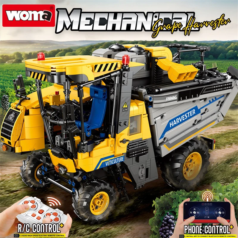 Woma-Brand-Construction-Vehicle-Harvester-Block-Kid-Toy-Remote-Control ...