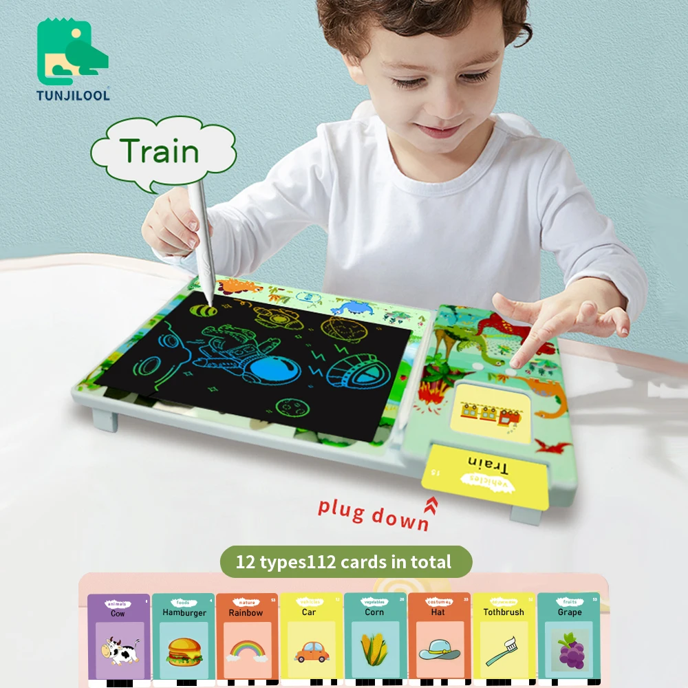 TUNJILOOL Montessori Toys for Child Electronic Drawing Board LCD ...