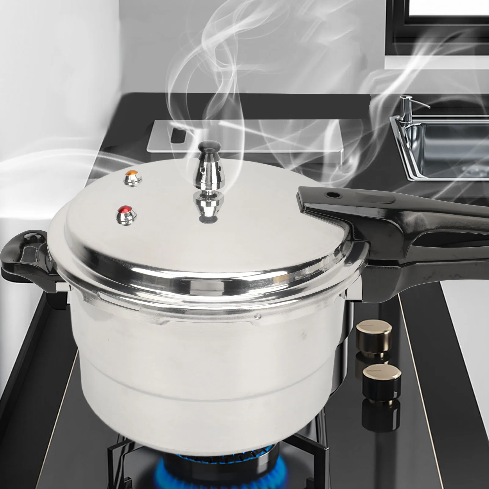 Pressure Cooker Multi Purpose Aluminum Safety Valves with Steaming ...