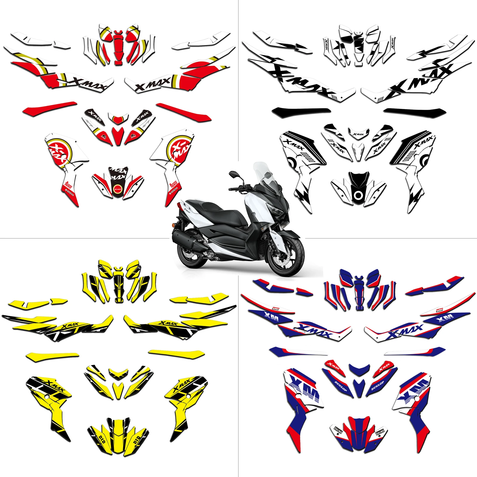 1Set Scooter Full Body Stickers Decal Decals Stickers Kit for Yamaha X ...