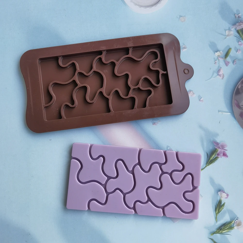 New-Silicone-Chocolate-Mold-Puzzle-Shape-Creative-Toy-DIY-Glue-Dropping ...