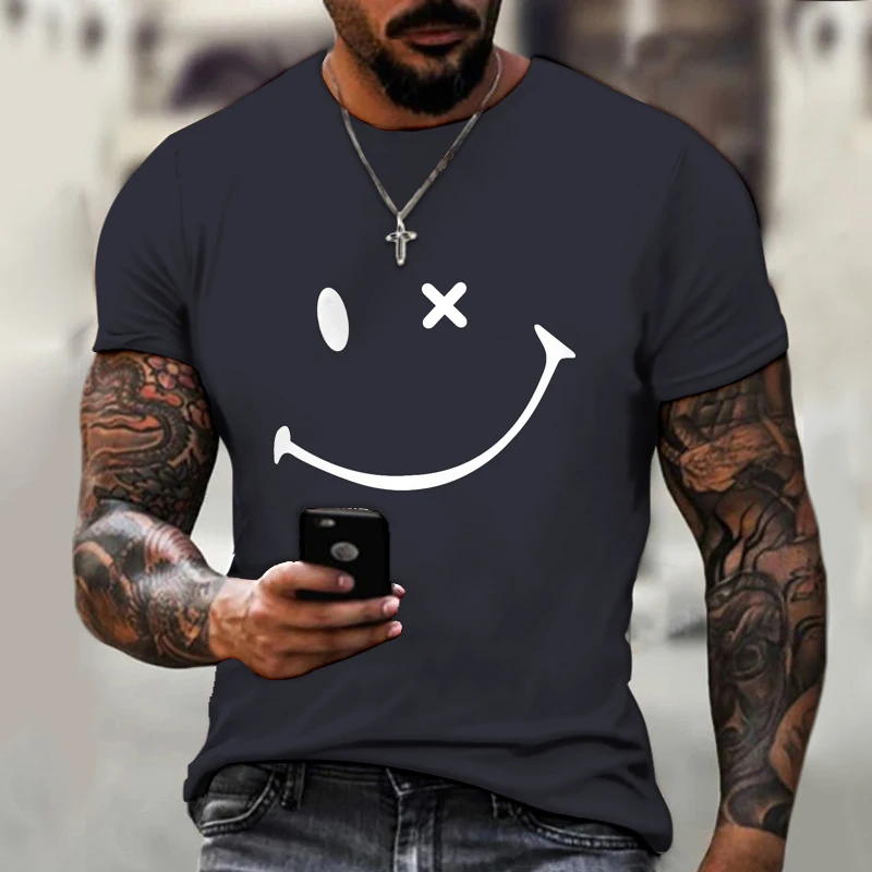 Smiley Fashion T-shirt | Men's Smiley T-shirt | T-shirt Men - Summer ...