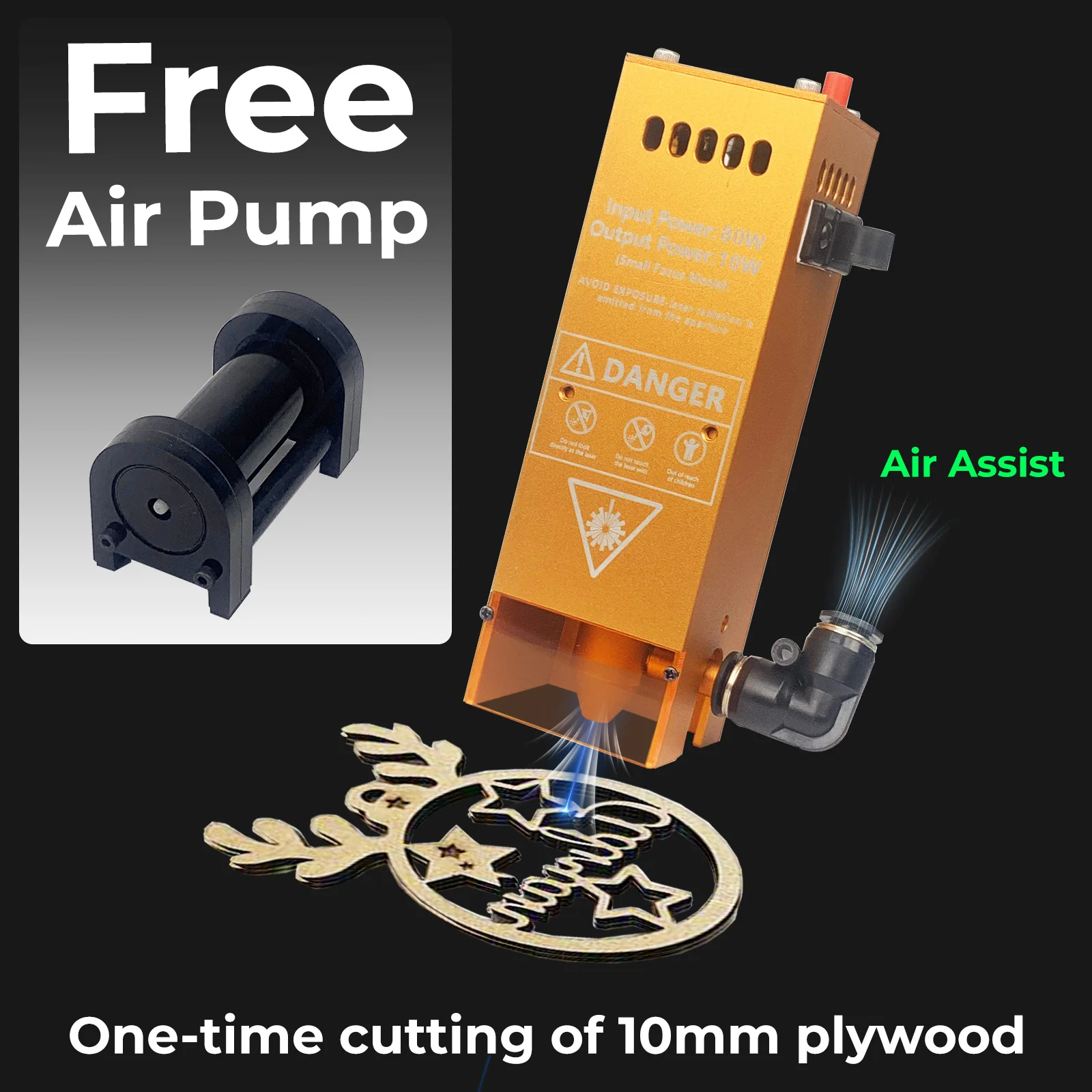 Diode-Laser-Module-Air-Pump-Free-80W-laser-head-10W-power-laser-tool ...