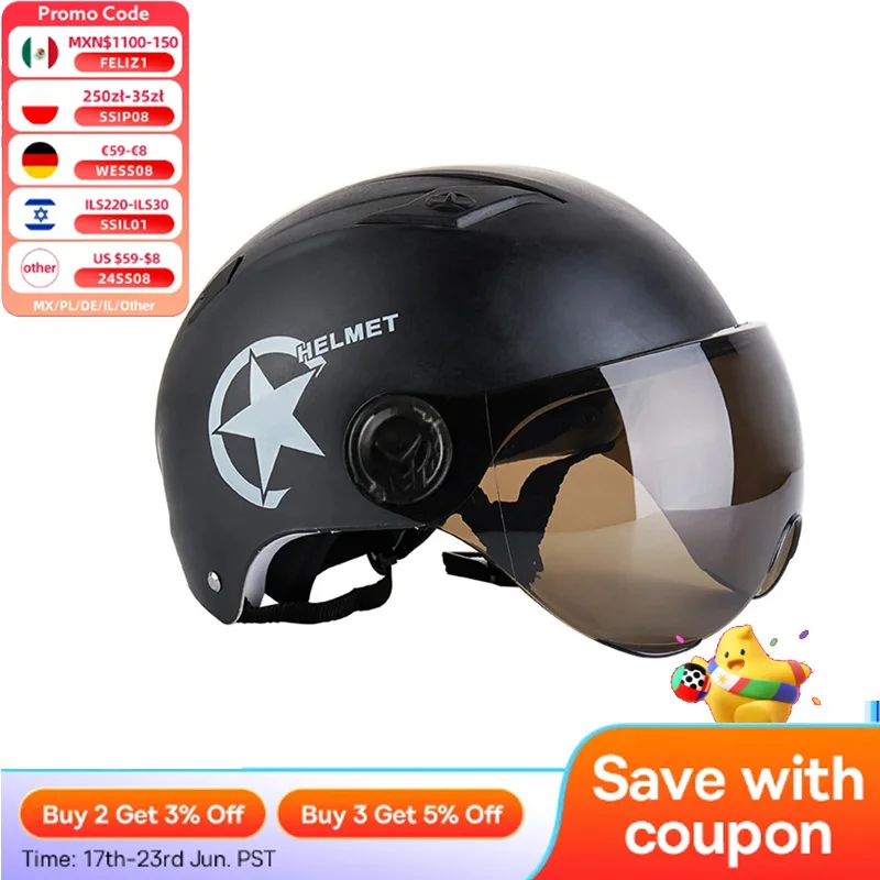 Capacete Modular Elétrico para Scooter e Moto com Proteção Solar e ...