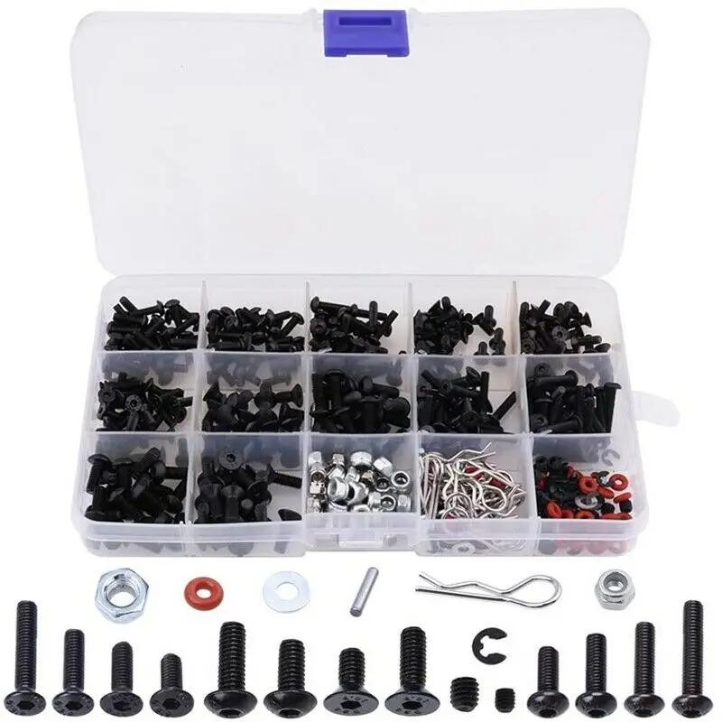 500Pcs-Universal-RC-Screw-Kit-Screws-Assortment-Set-Hardware-Fasteners ...