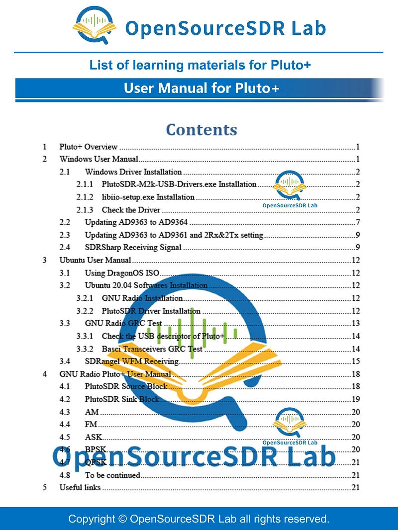 OpenSourceSDR Lab PLUTO+ SDR AD9363 2T2R SDR 70MHz-6GHz Software Defined,Pluto SDR