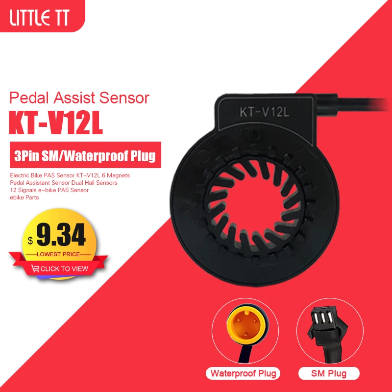 Electric Bike Pas Sensor Kt-v12l 6 Magnets Pedal Assistant Sensor Dual ...