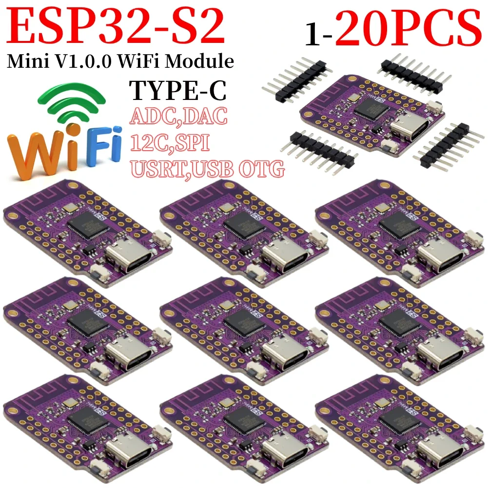 1-20pcs-Mini-ESP32-S2-V1-0-0-WiFi-Module-Development-IOT-Board-Based ...