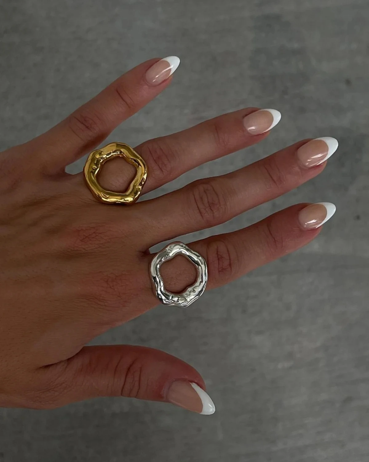 Peri-sbox-Vintage-18K-Gold-Plated-Irregular-Circle-Melted-Texture ...