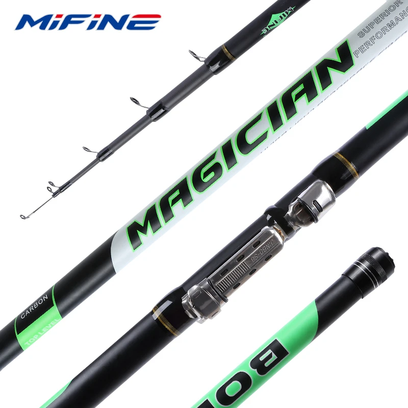 Mifine Magician Telescopic Carbon Fishing Rod 4m/5m/6m/7m Lure Wt 50 ...