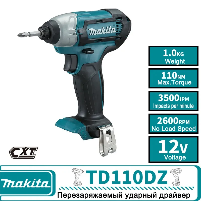 Makita-TD110DZ-Rechargeable-Impact-Screwdriver-12V-Electric-Wrench ...