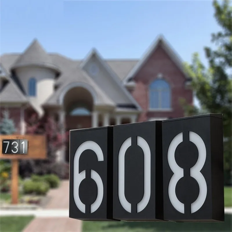 Lighted House Number Fixture