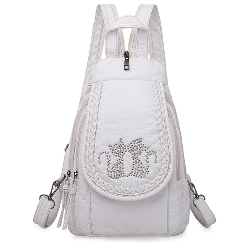 Summer Style Back Pack Ladies Leather Backpack 3 In 1 Women Bagpack ...