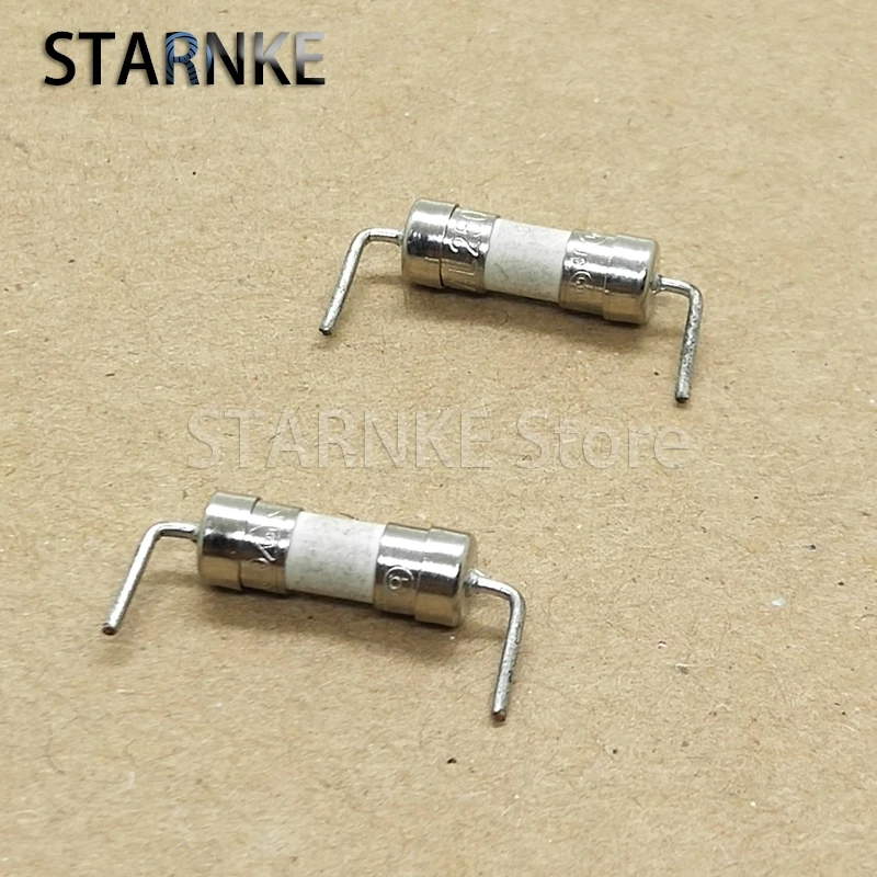 50PCS With Pin Ceramic Fuse T2AL 250V Shape Feet 3.6*10MM Slow Melt ...