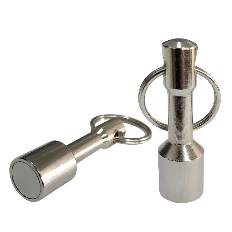 Round-Strong-Magnetic-Neodymium-Magnet-Keychain-Weights-Pendant-Car-Key ...