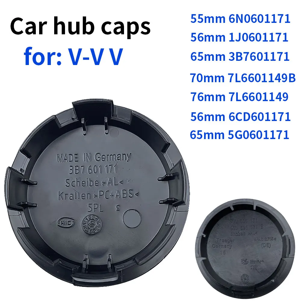 Tapas centrales para rueda de coche, 4 piezas, 55mm, 56mm, 65mm, 70mm ...