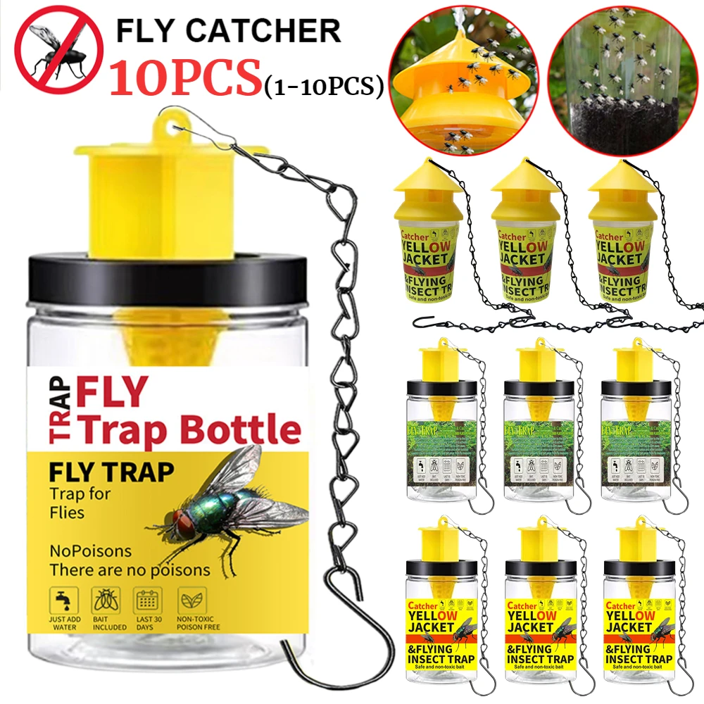 Hanging-Fly-Trap-Disposable-Fly-Catcher-Bag-Mosquito-Killer-Flycatcher ...