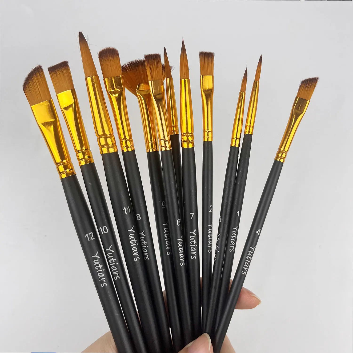 12pcs Professional Artist Paint Brush Set – Crafting Corner