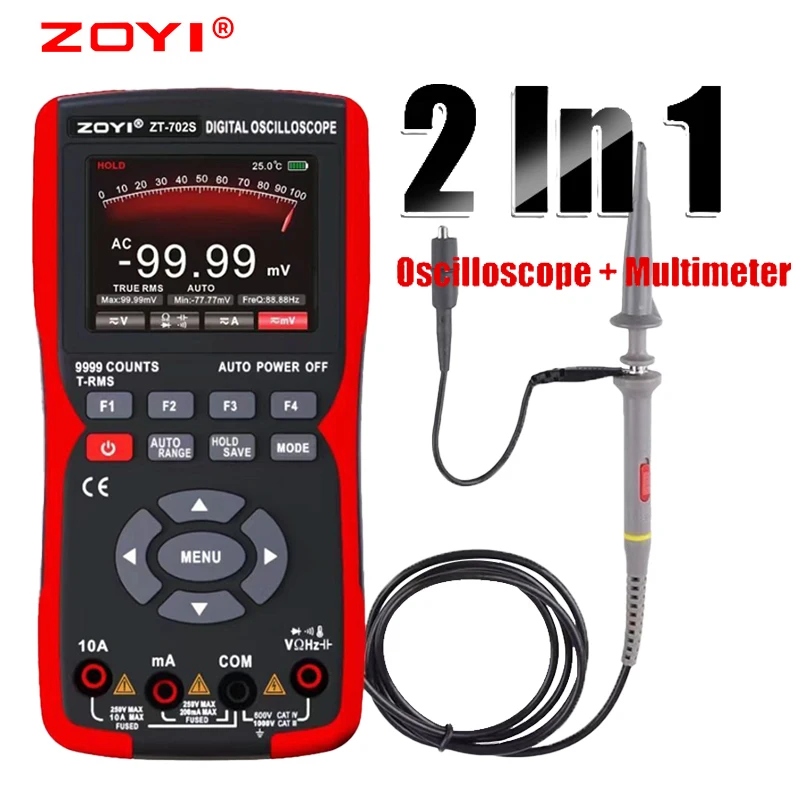 ZT 702s 2in1 Digital Oscilloscope Multimeter 9999 Counts Multimetro ...