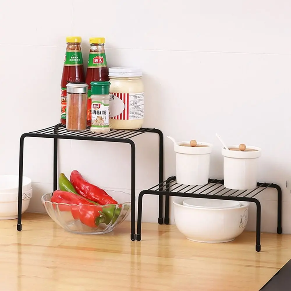 Iron-Kitchen-Storage-Rack-Closet-Shelf-Dish-Drying-Rack-Spice-Jars ...