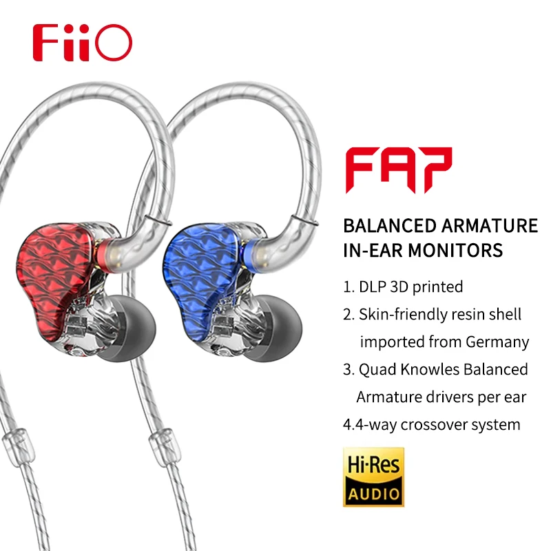 FiiO-FA7-auriculares-intrauditivos-4-Knowles-armaduras-equilibradas-auriculares-de-alta ...