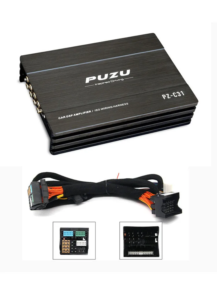 PUZU-C31-ISO-wiring-harness-cable-Car-DSP-Amplifier-4X150W-support-PC ...