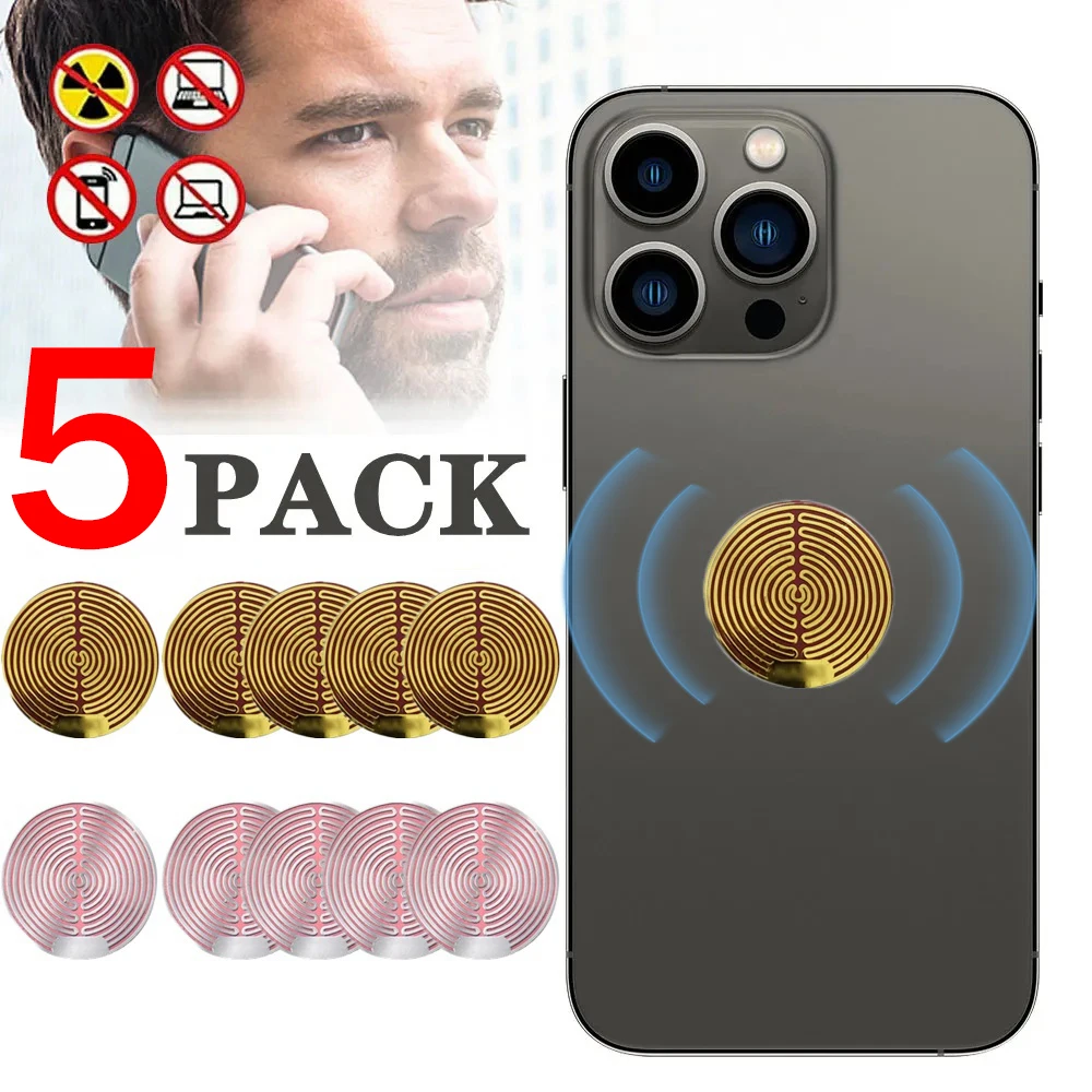 1-5Pcs Mobile Phone EMF Protection ANTI-Radiation Stickers Cell Phone ...