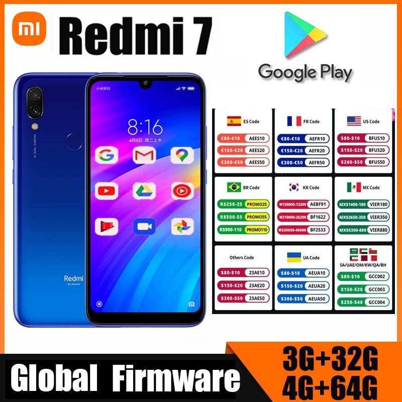 Xiaomi-Redmi-7-Cellphone-with-Phone-Case-Dual-SIM-Solt-Cellphone ...