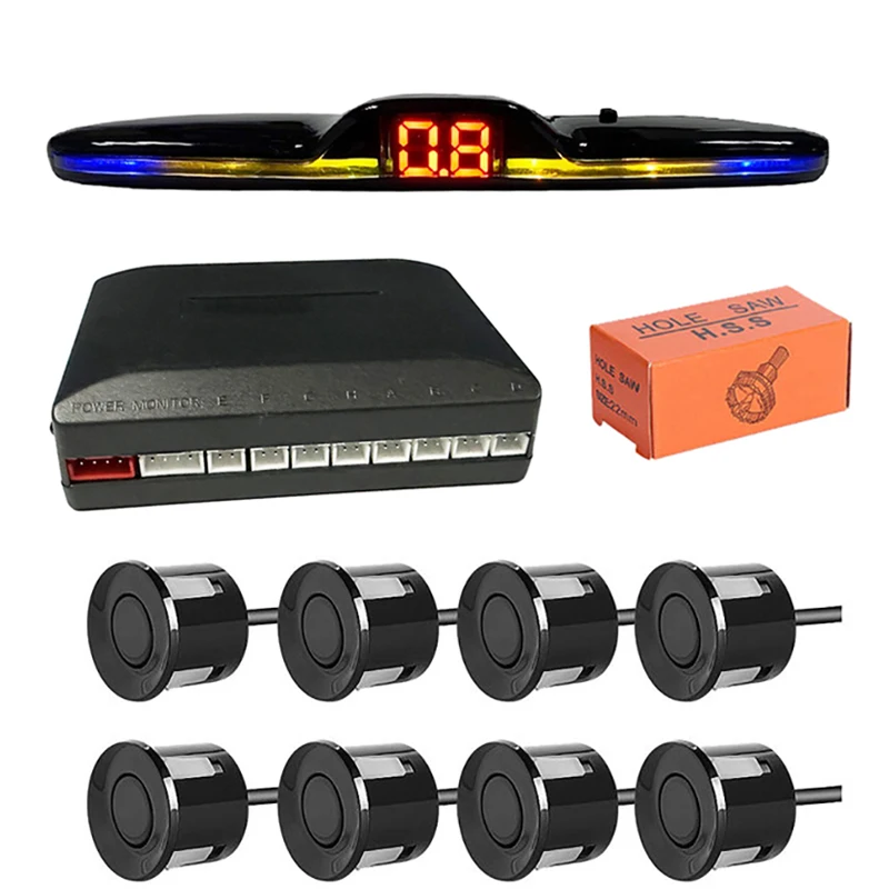 Multiple Radar Parking Sensor Kit Backlight Parktronic LED Display ...