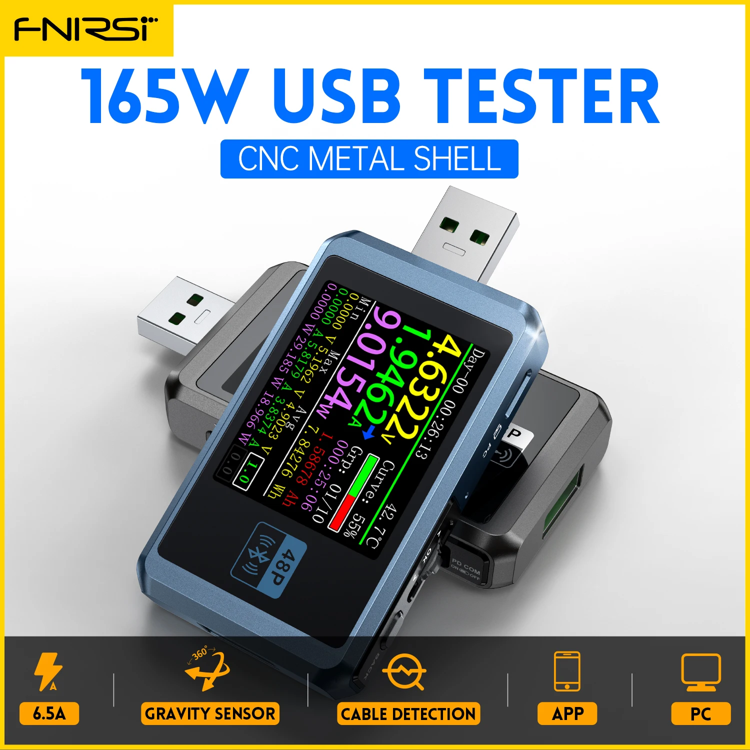 FNIRSI-FNB48P-USB-Current-Voltage-Tester-PD-Trigger-QC4-0-PD3-0-2-0 ...