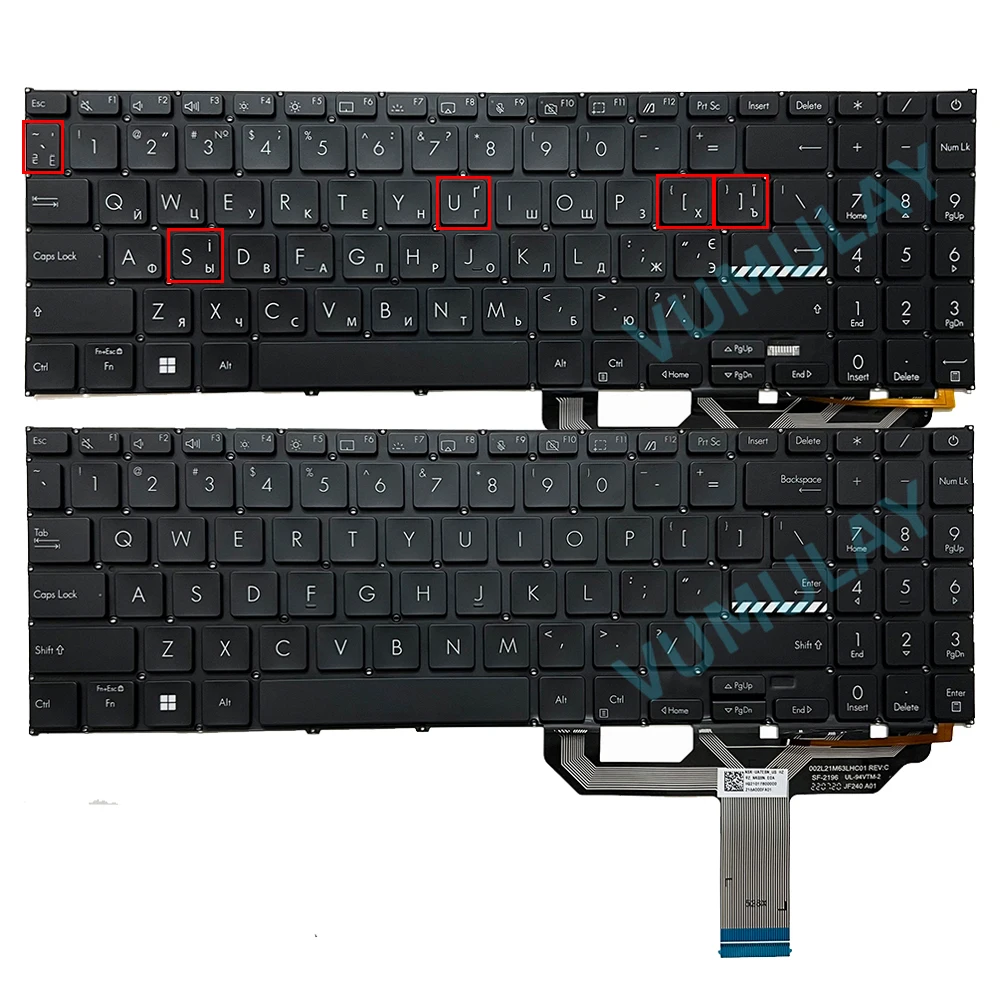 US-UA-Keyboard-for-ASUS-Vivobook-X1603Z-X1603ZA-M1603-M1603Q-M1603QA ...