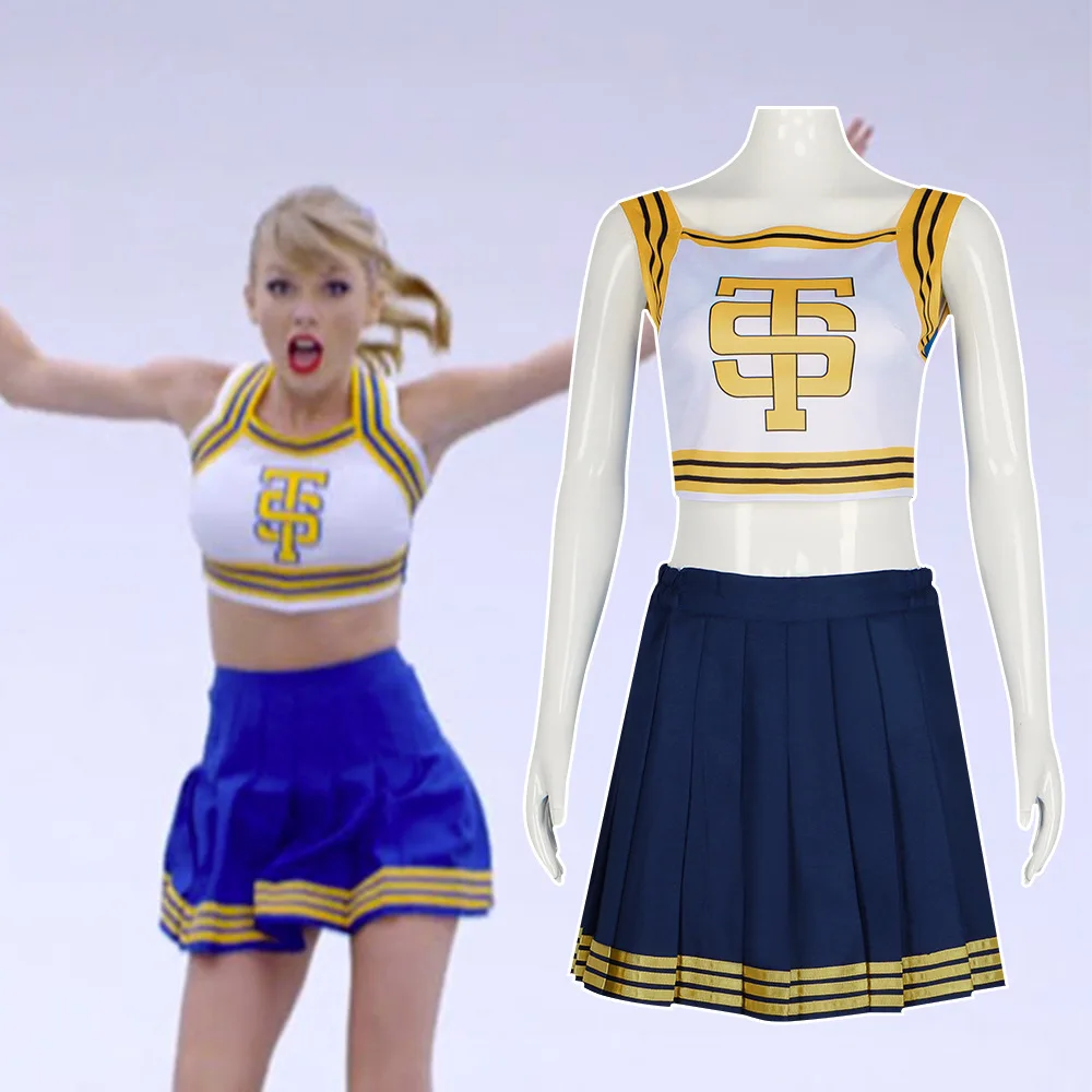 Taylor Cheerleader Swift Uniform TS Shake It Off Blue White ...
