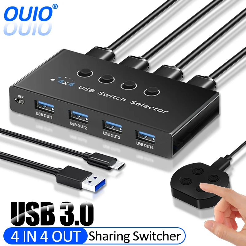 USB-3-0-Shared-Controller-Hub-Adapter-Divisor-de-Impressora-Switcher ...