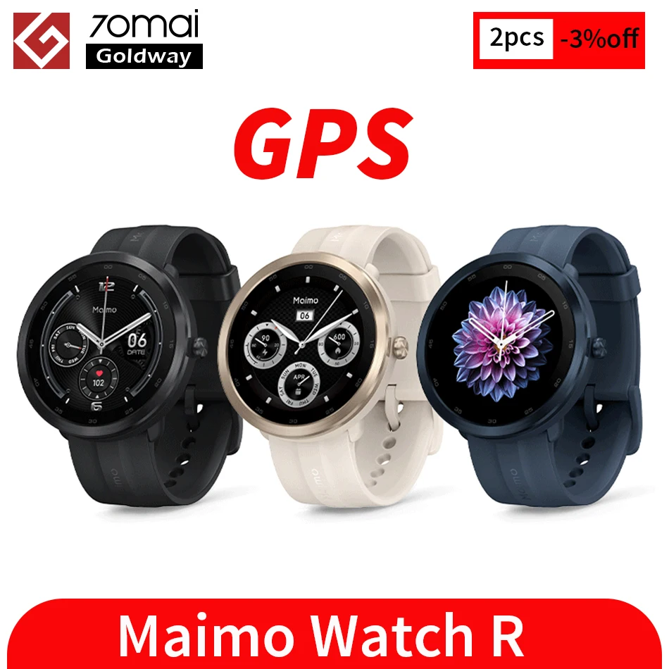 Global Version Maimo Watch R GPS Smartwatch Blood Oxygen 1.3" Display ...