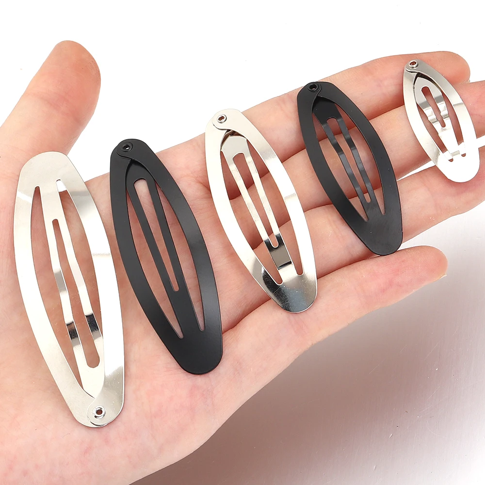 10pcs/pack Iron Oval BB Hair Clips 4-6cm Simple Hairpin Barrettes for ...