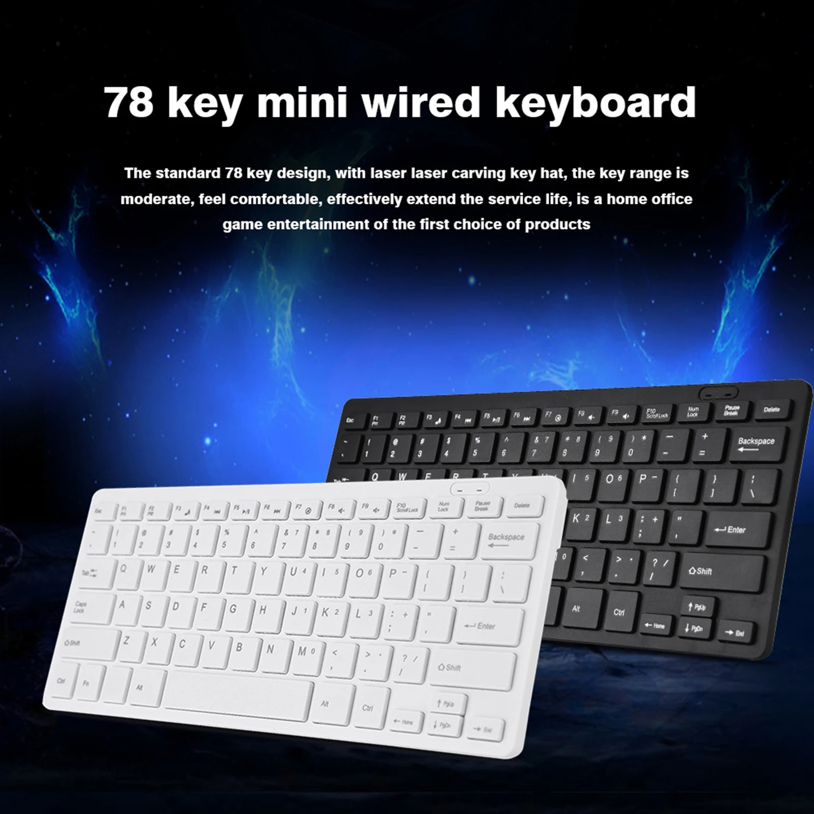 78-Keys-Ultra-Thin-Mini-USB-Wired-Keyboard-for-Desktop-Computer-Laptop ...