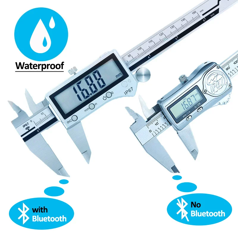 Electronic-Digital-Vernier-Caliper-Waterproof-Vernier-Caliper-0-150-200 ...