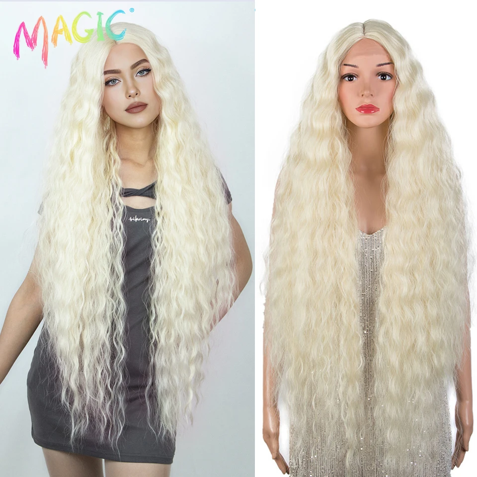 Magic Cosplay Wig Synthetic Lace Front Wigs For Black Women 42 Inch ...