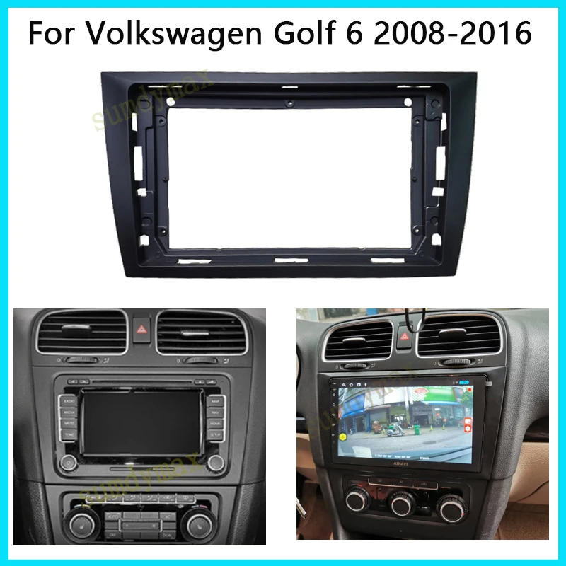 9inch 2din Car Radio Fascia Frame For Volkswagen Golf6 Golf 6 Golf VI ...