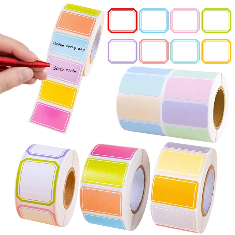 Waterproof Colored Labels Stickers Color-Coding Removable Labels Solid ...