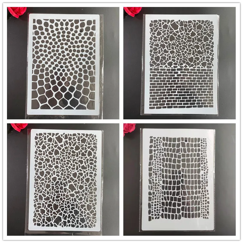 Geometric Painting Stencils Set | Geometric Templates Painting - 4pcs ...