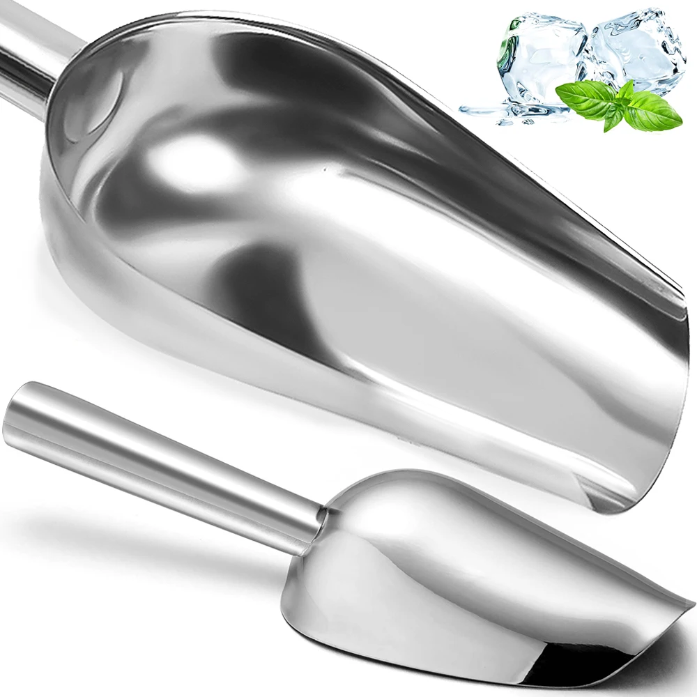 Stainless-Steel-Ice-Cube-Scoop-Multipurpose-Shovel-Kitchen-Flour-Grains ...