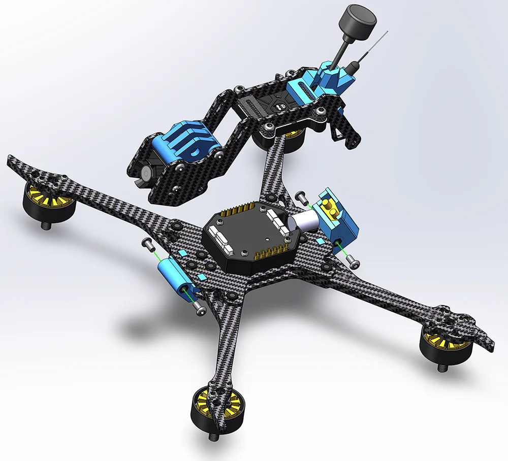 DarwinFPV HULK Cinematic FPV Drone - 5 Inch Quadcopters 45A 3-6S AIO 5 ...