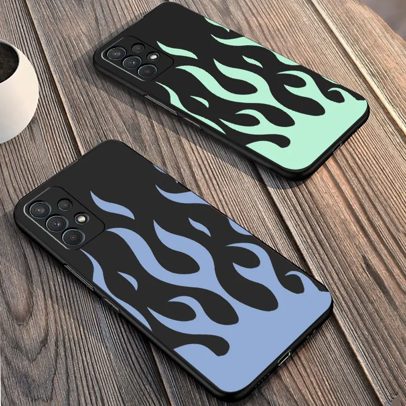 Armor-Black-Cool-Green-Red-Flame-Fire-Phone-Case-for-Samsung-Galaxy-A12 ...