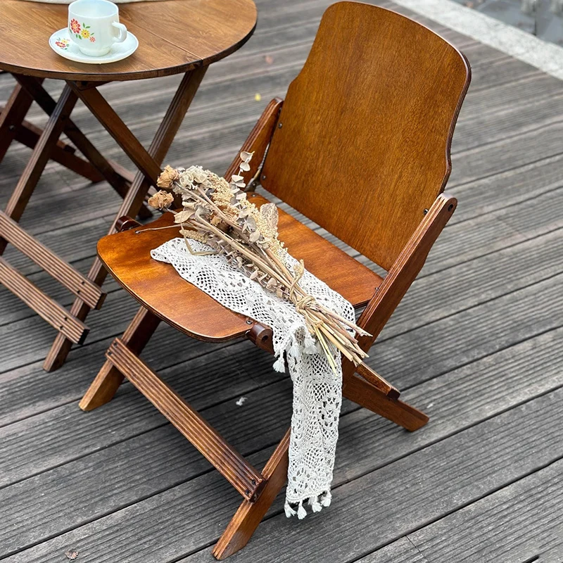 Portable-Camping-Retro-Folding-Chair-Coffee-Wooden-Garden-Simple ...