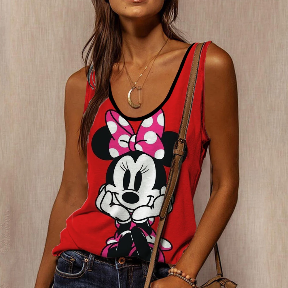 Cute-Tank-Top-Disney-Mickey-Mouse-Tank-Top-Fun-Cartoon-T-shirt-Women-s ...