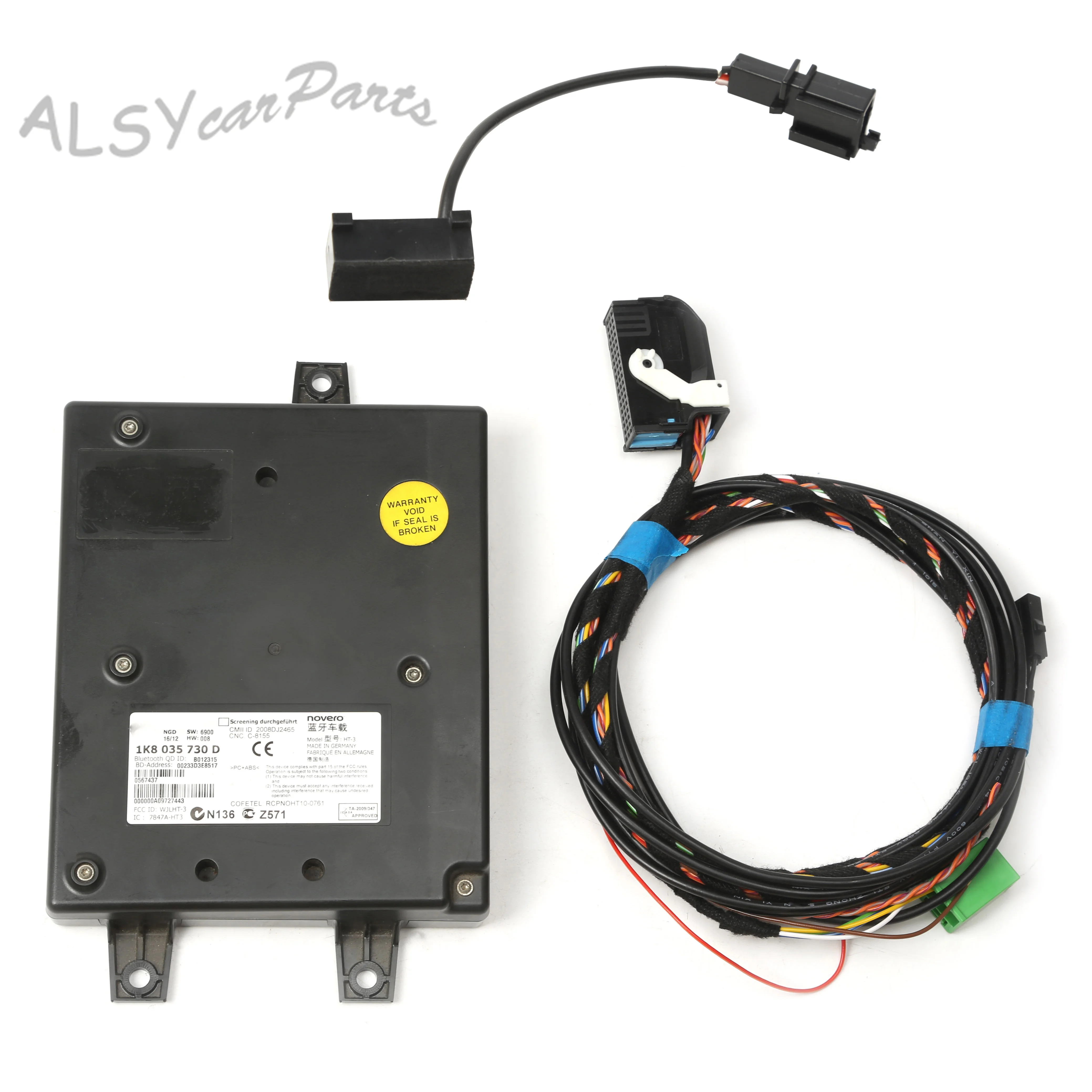 1k8 035 730d Bluetooth Module+direct Plug Harness+ Mircophone For Vw ...